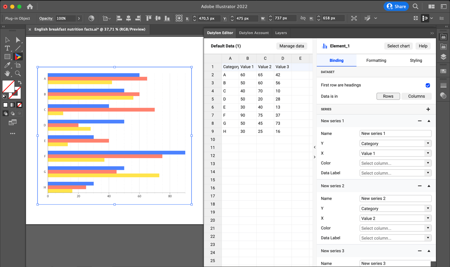 How to make a bar graph in Illustrator with Datylon | Blog | Datylon