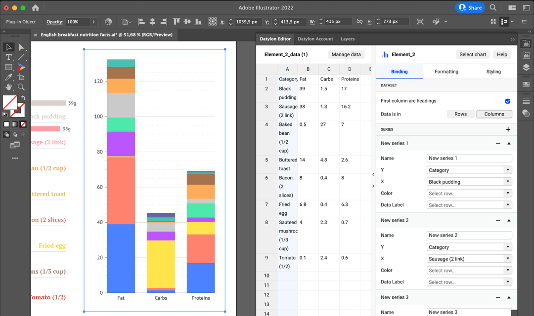How to make a bar graph in Illustrator with Datylon | Blog | Datylon