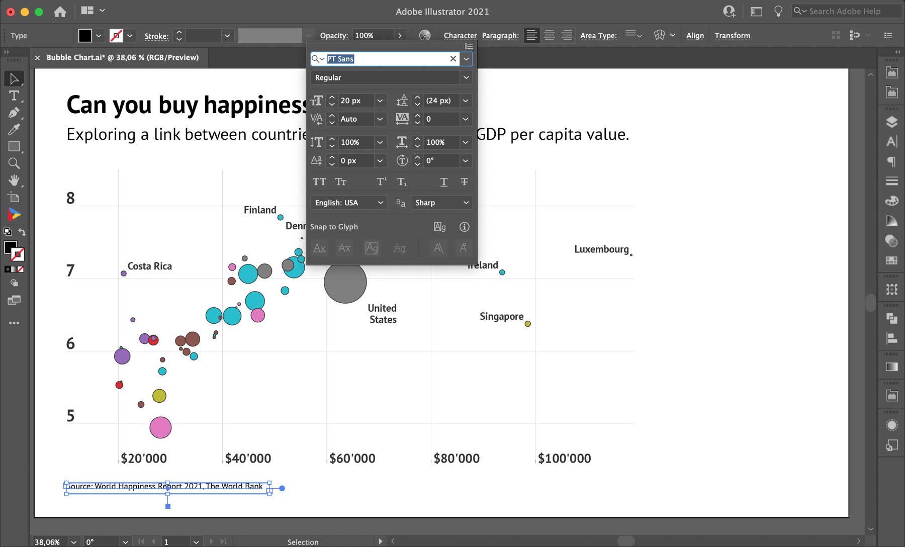 How to make a bubble chart in Illustrator with Datylon| Blog| Datylon