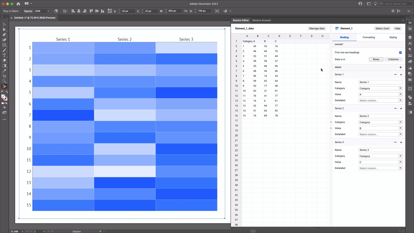 How to make a heatmap in Illustrator with Datylon | Blog | Datylon