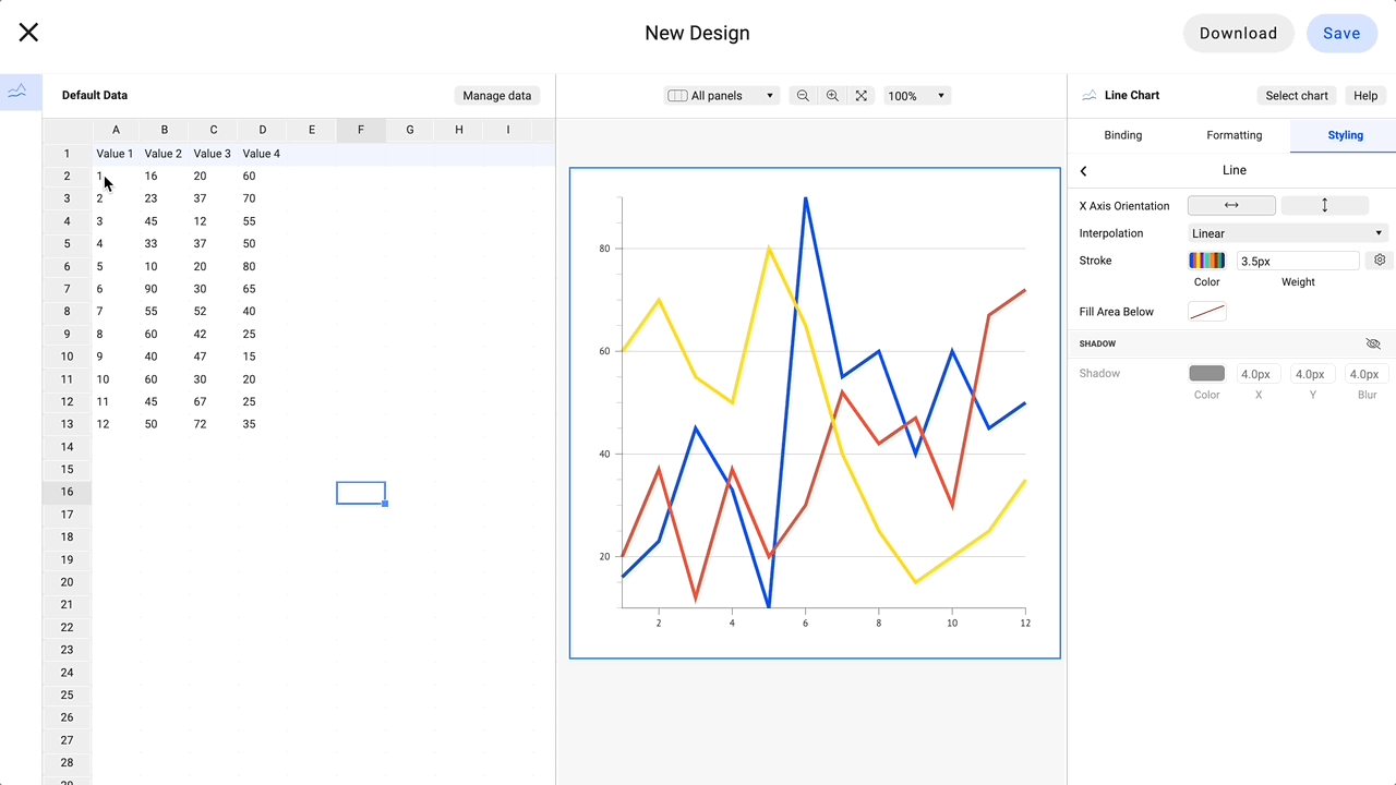 Free Line Graph Maker - Create Your Own Line Graphs Online | Datylon