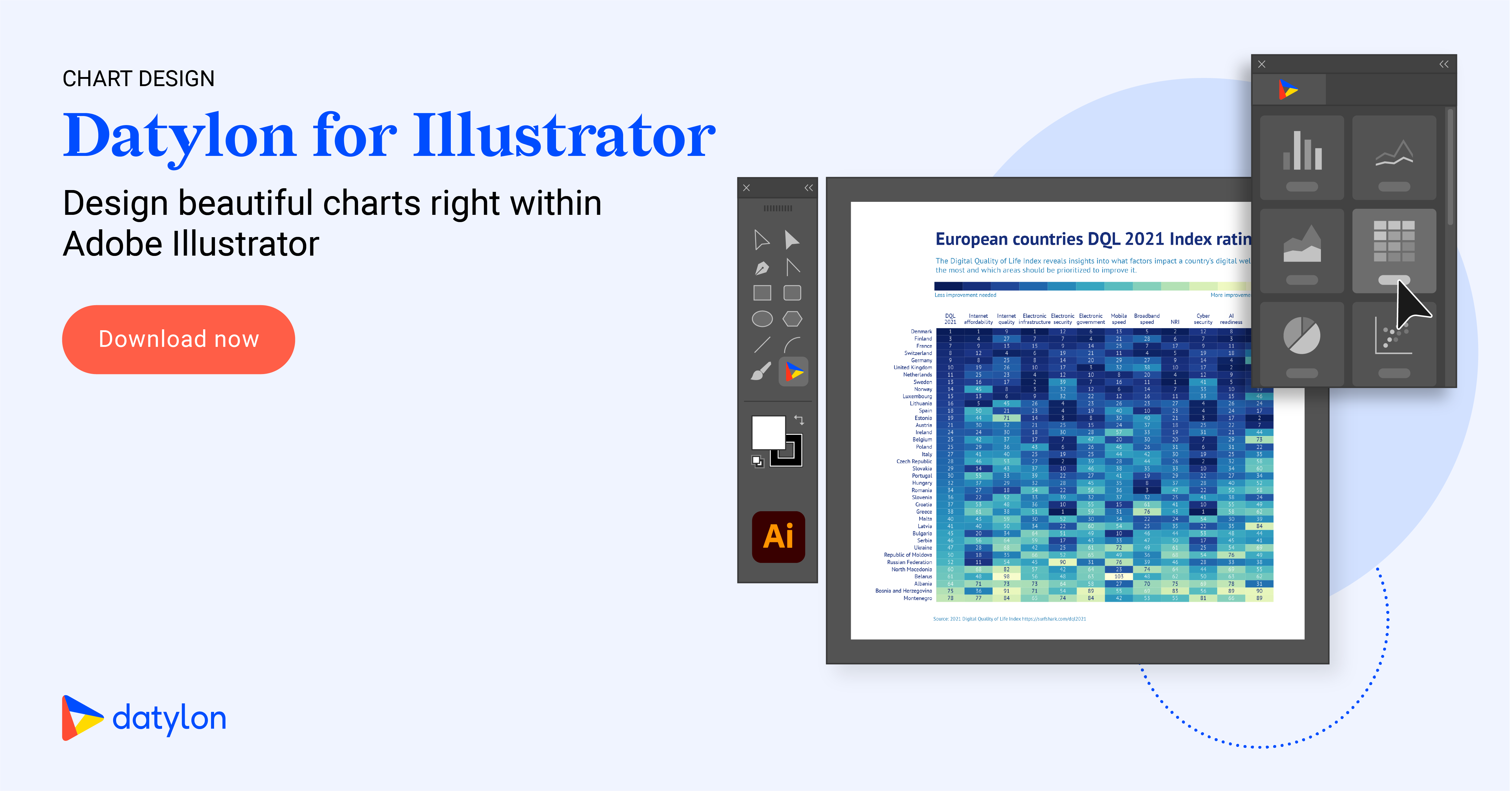 Datylon for Illustrator - Chart Maker Plugin For Illustrator | Datylon